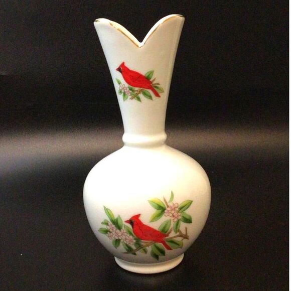 Lefton | Accents | Lefton Porcelain Red Cardinal Vasehome Decor Flower ...